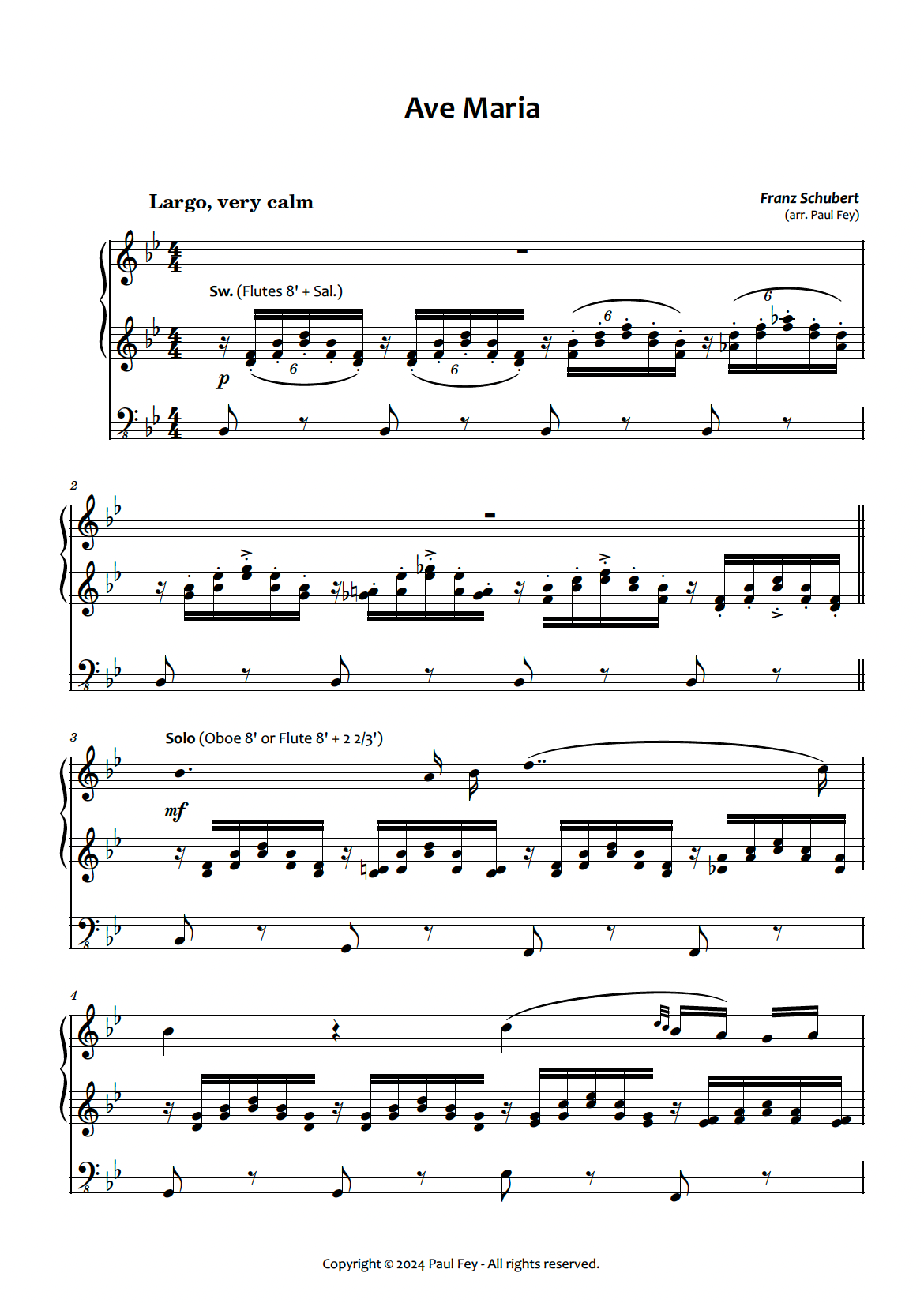 Ave Maria - F. Schubert (arr. Paul Fey) – Paul Fey | Organist
