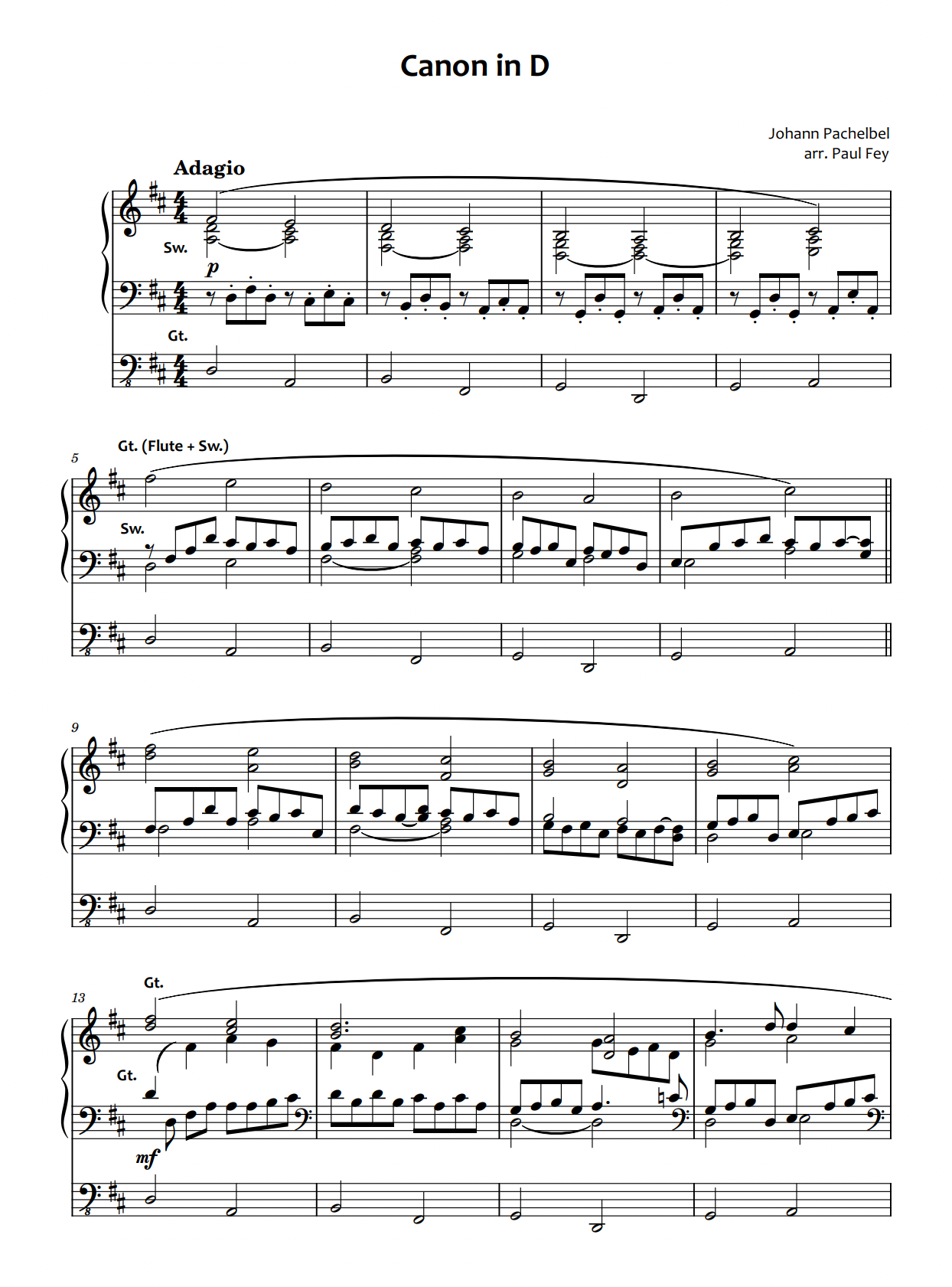 "Canon in D" Pachelbel - Arr. for Pipe Organ | Paul Fey Organist